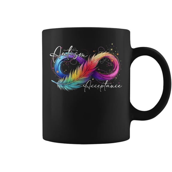Autism Feather Infinity Rainbow Awareness Coffee Mugs - Walmart.com