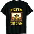 Autism Funny Rizz Em With The Tism Meme Autistic Frog Cowboy Graphic ...