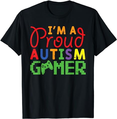 Autism Gamer Autistic Warrior Gaming Men Women Kids T-Shirt - Walmart.com