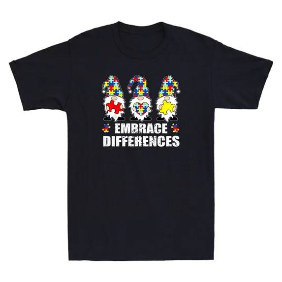 Autism Gnomes Embrace Difference Autism Awareness Gifts H17606 T-Shirt ...