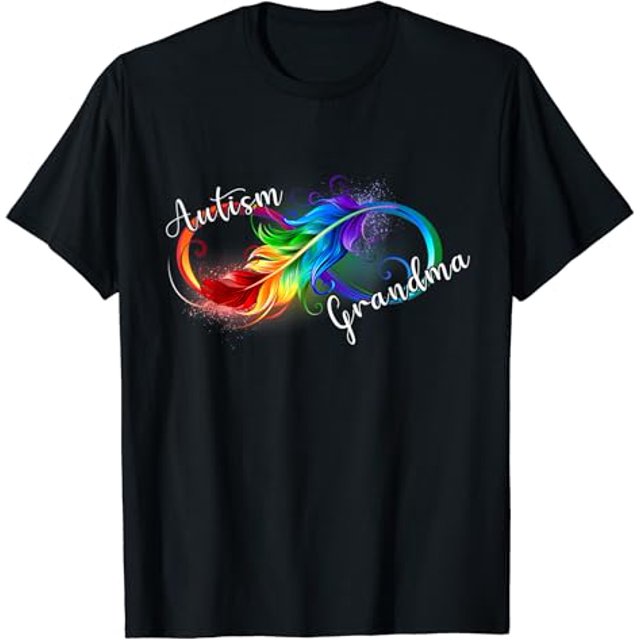 Autism Grandma Autistic Rainbow Infinity Symbol Asd Women T-Shirt - Walmart.com