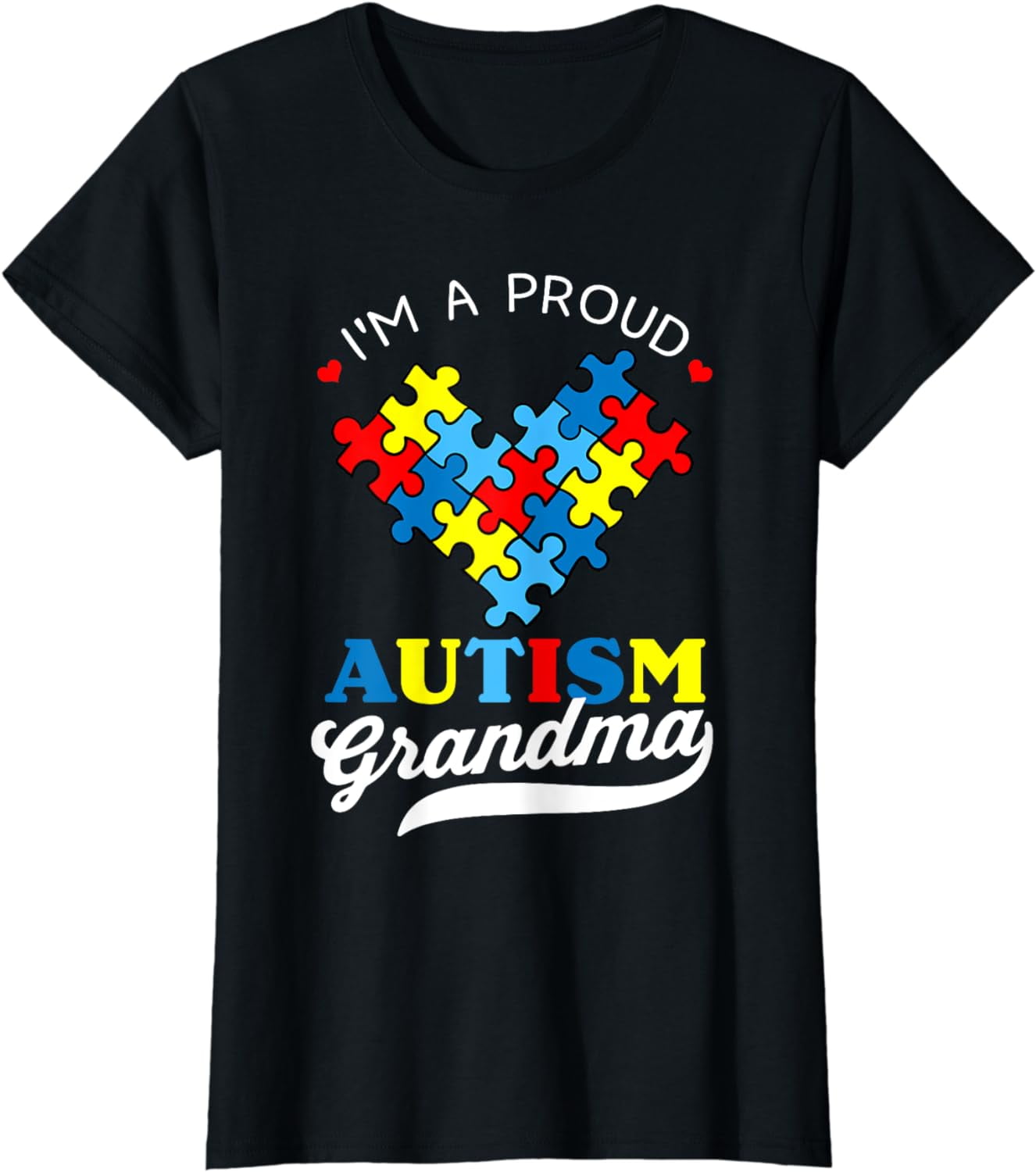 Autism Grandma Puzzle Heart Autistic Grandmother Gift Idea T-Shirt - Walmart.com