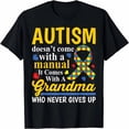 Autism Grandma T-Shirt Puzzle Ribbon Print For Grandmothers - Walmart.com