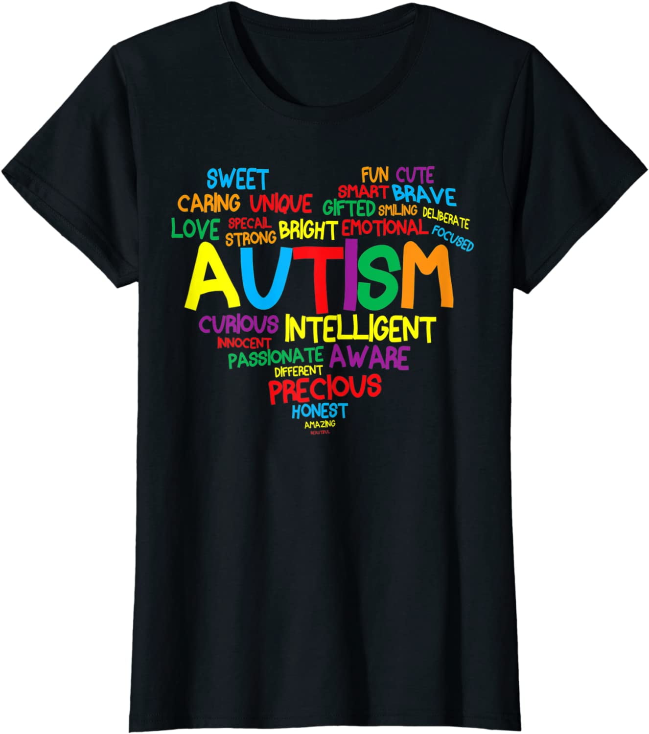 Autism Heart Autism Awareness proud Autism Mom Gifts T-Shirt Women Tops ...