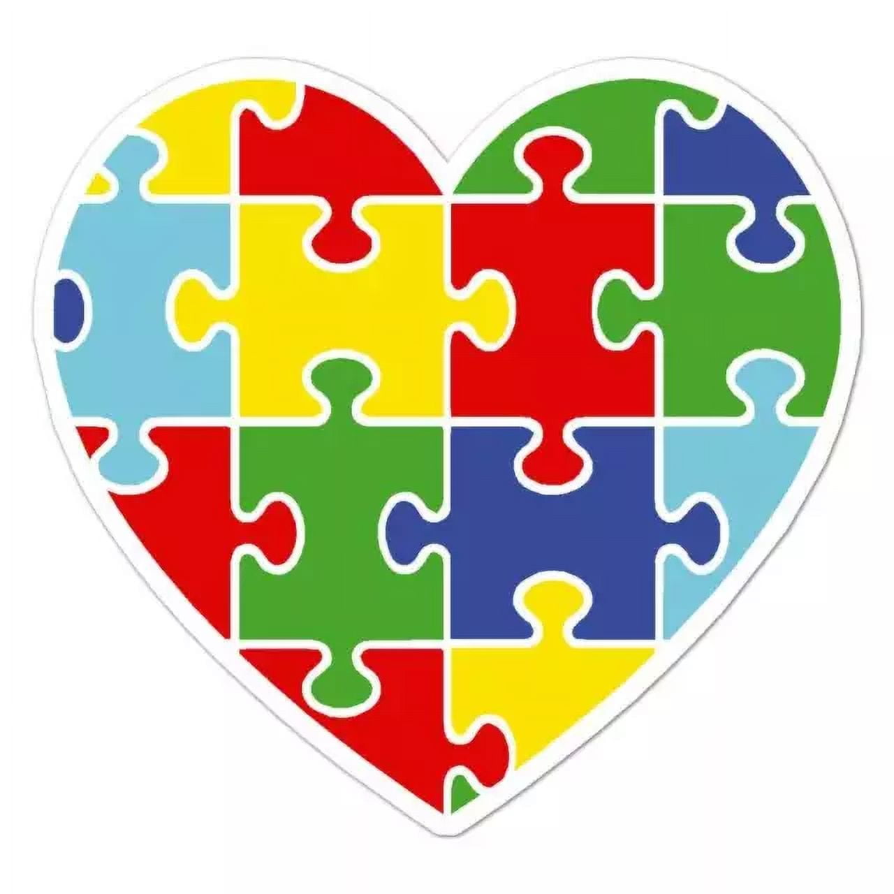 Autism Heart Love Sticker Indoor Outdoor Phone Decal Water Bottle ...