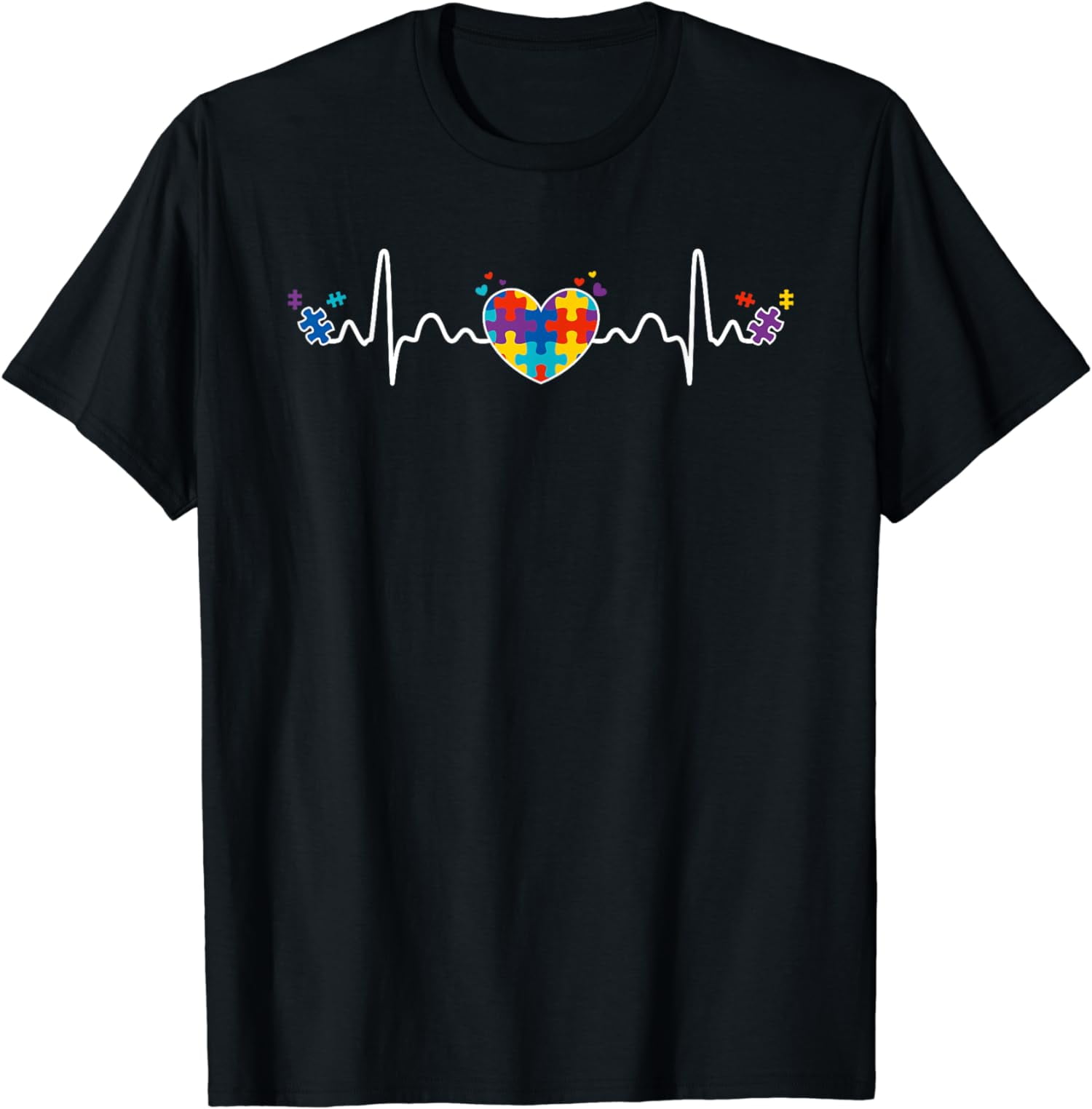 Autism Heartbeat Autistic Awareness Fighter Special Needs T-Shirt ...
