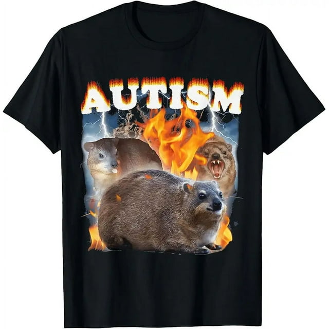 Autism Hyrax FUNNY MEME T-Shirt - Walmart.com Autism Hyrax FUNNY MEME T-Shirt - Walmart.com