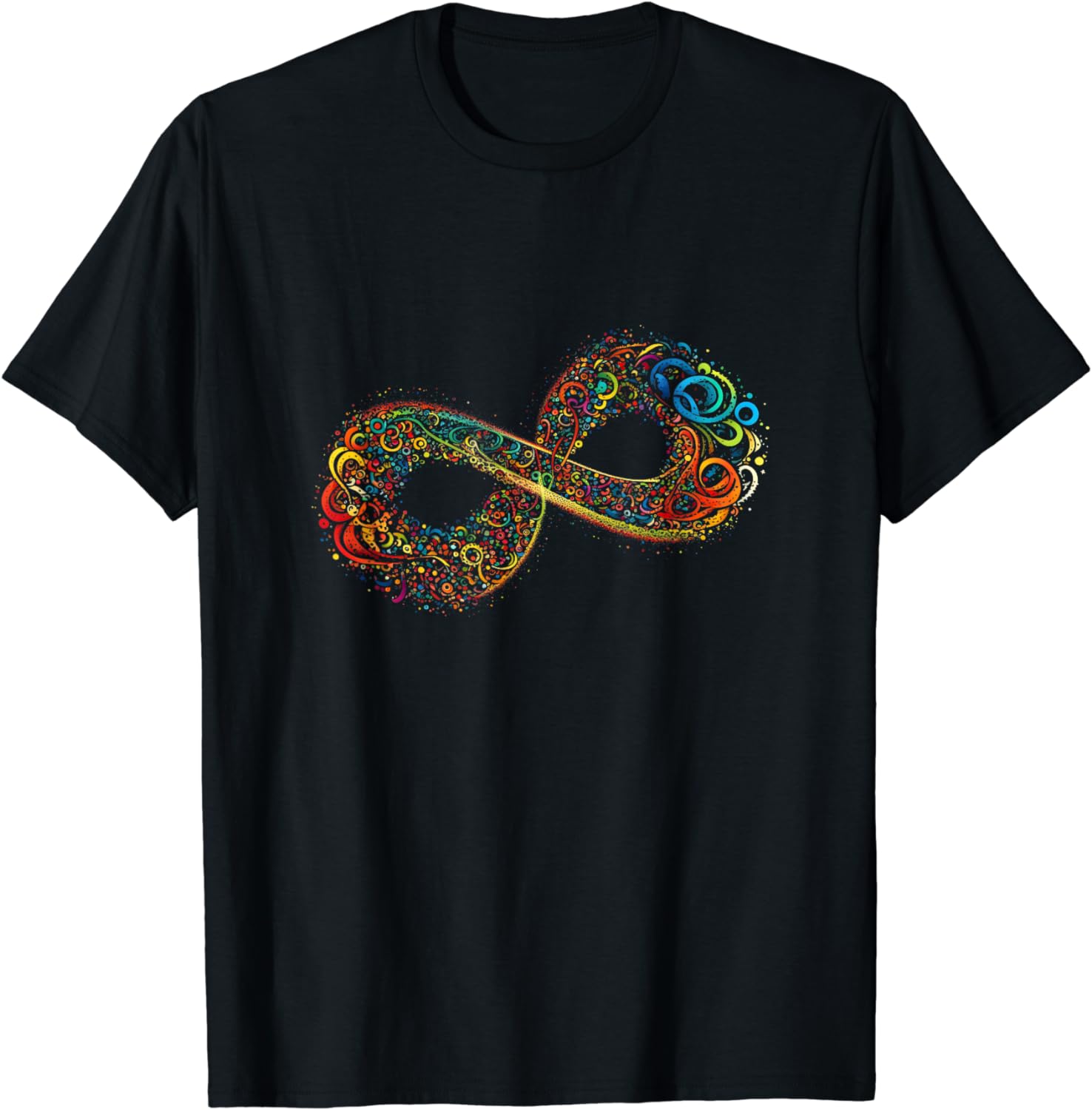 Autism Infinity Sign Colorful Rainbow Autism Awareness T-Shirt ...