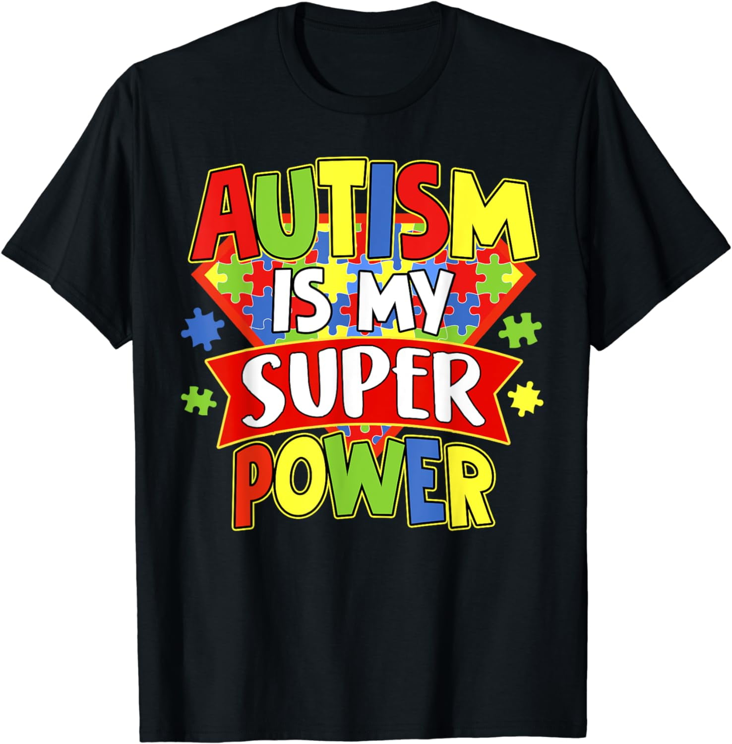 Autism Is My Super Power Autism Awareness Day Boys Toddlers T-Shirt ...