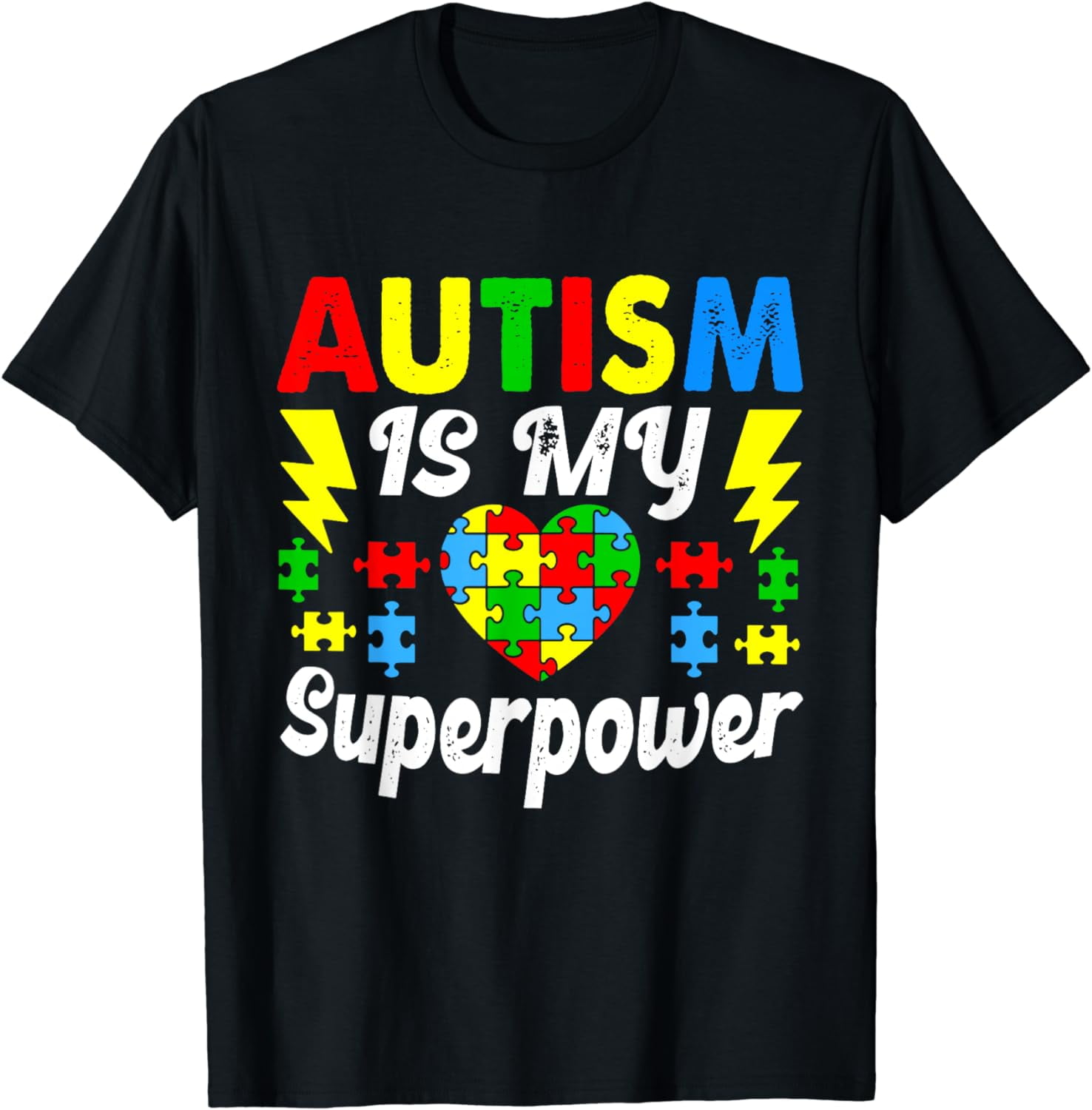 Autism Is My Superpower, Funny Autism Awareness Acceptance T-Shirt ...