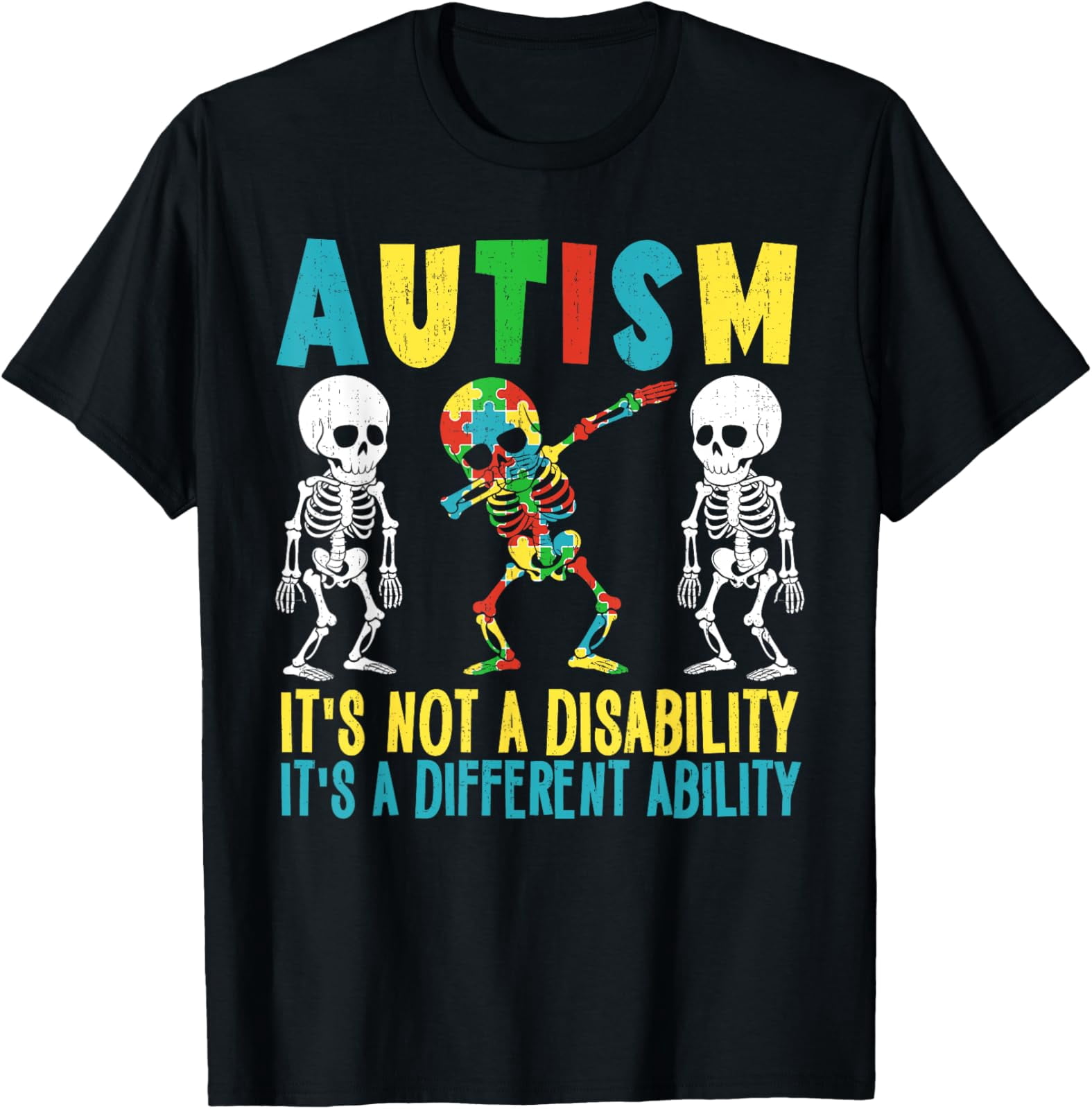 Autism It Is Not A Disability It Is A Different Ability T-Shirt ...