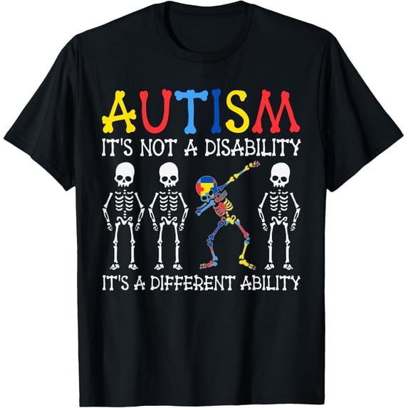 Autism It'S Not A Disability It'S Different Ability Autistic T-Shirt ...