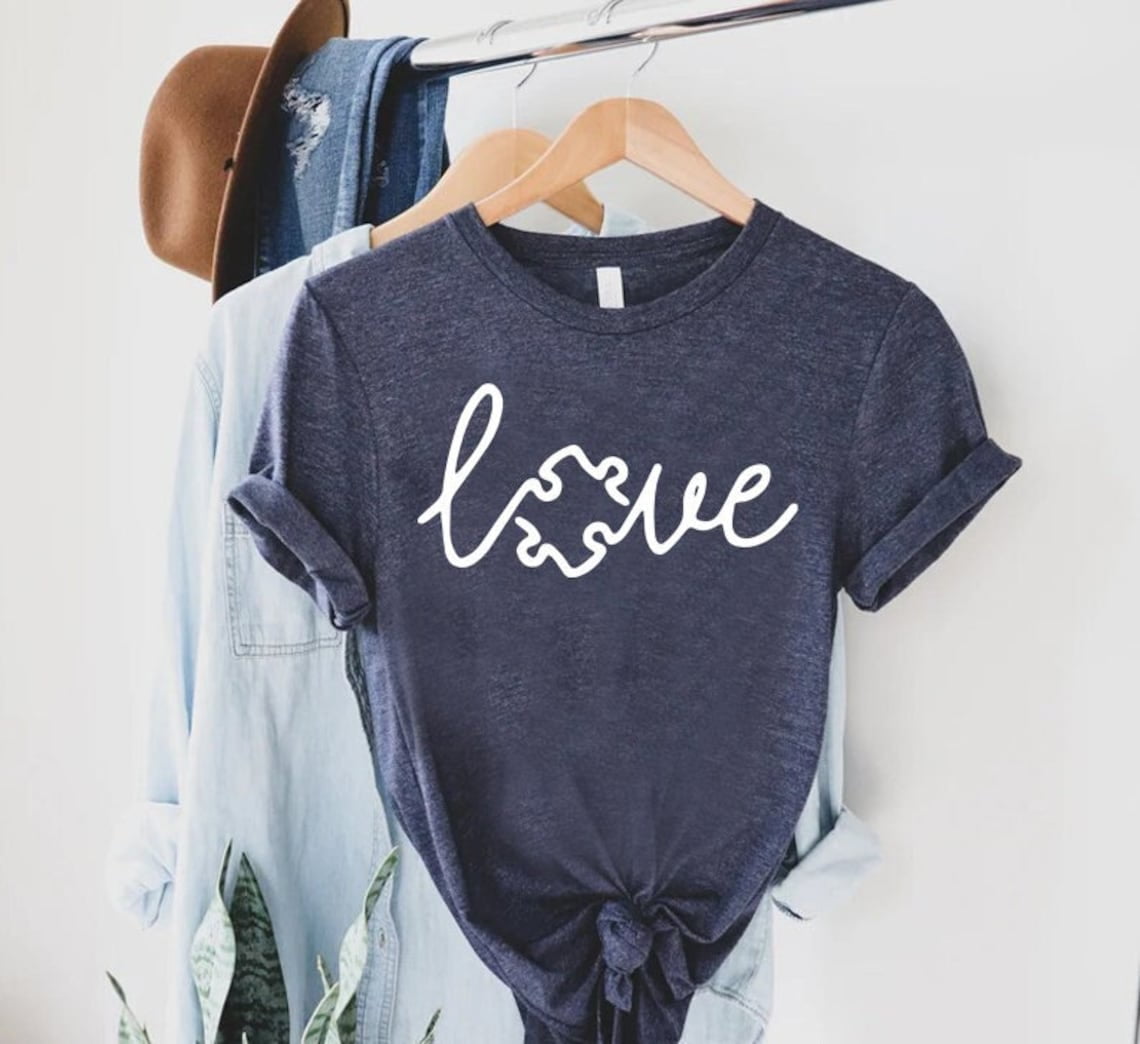 Autism Love T-Shirt, Autism, Autism Shirt, Autism Awareness, Autism Puzzle Piece, Autism Month ...