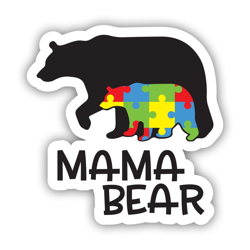 Autism Mama Bear Sticker Decal - Self Adhesive Vinyl - Weatherproof ...