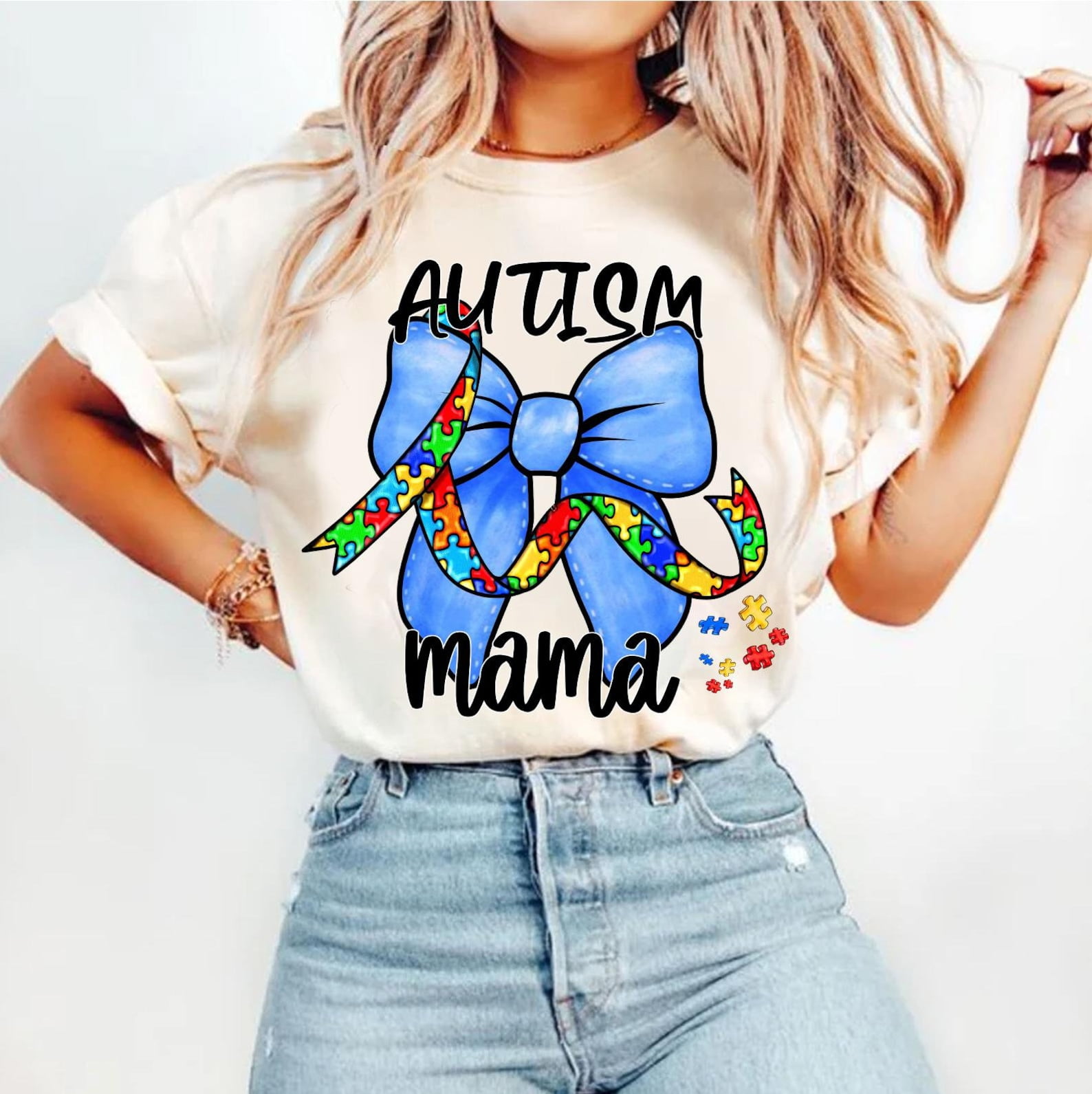 Autism Mama Shirt, In April We Wear Blue Tee, Special Education ...