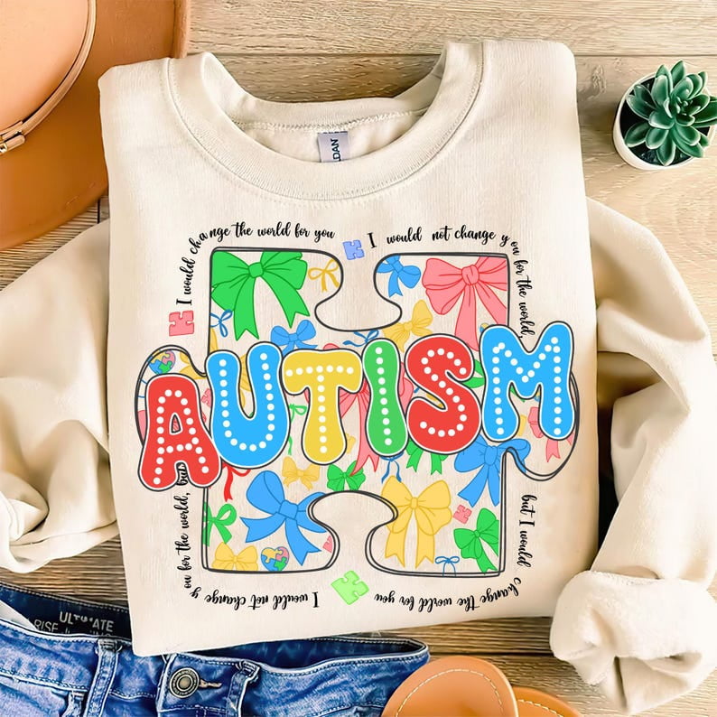 Autism Mama Sweatshirt, Retro Coquette Advocate Shirt, Special ...