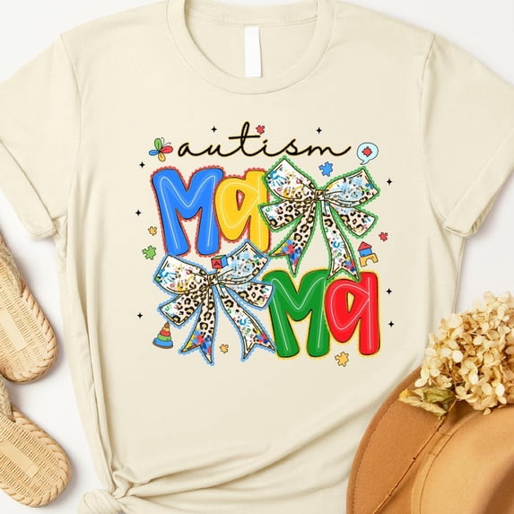 Autism Mama Tee Autism Awareness Shirt Autism Mom Bow TShirt Coquette ...