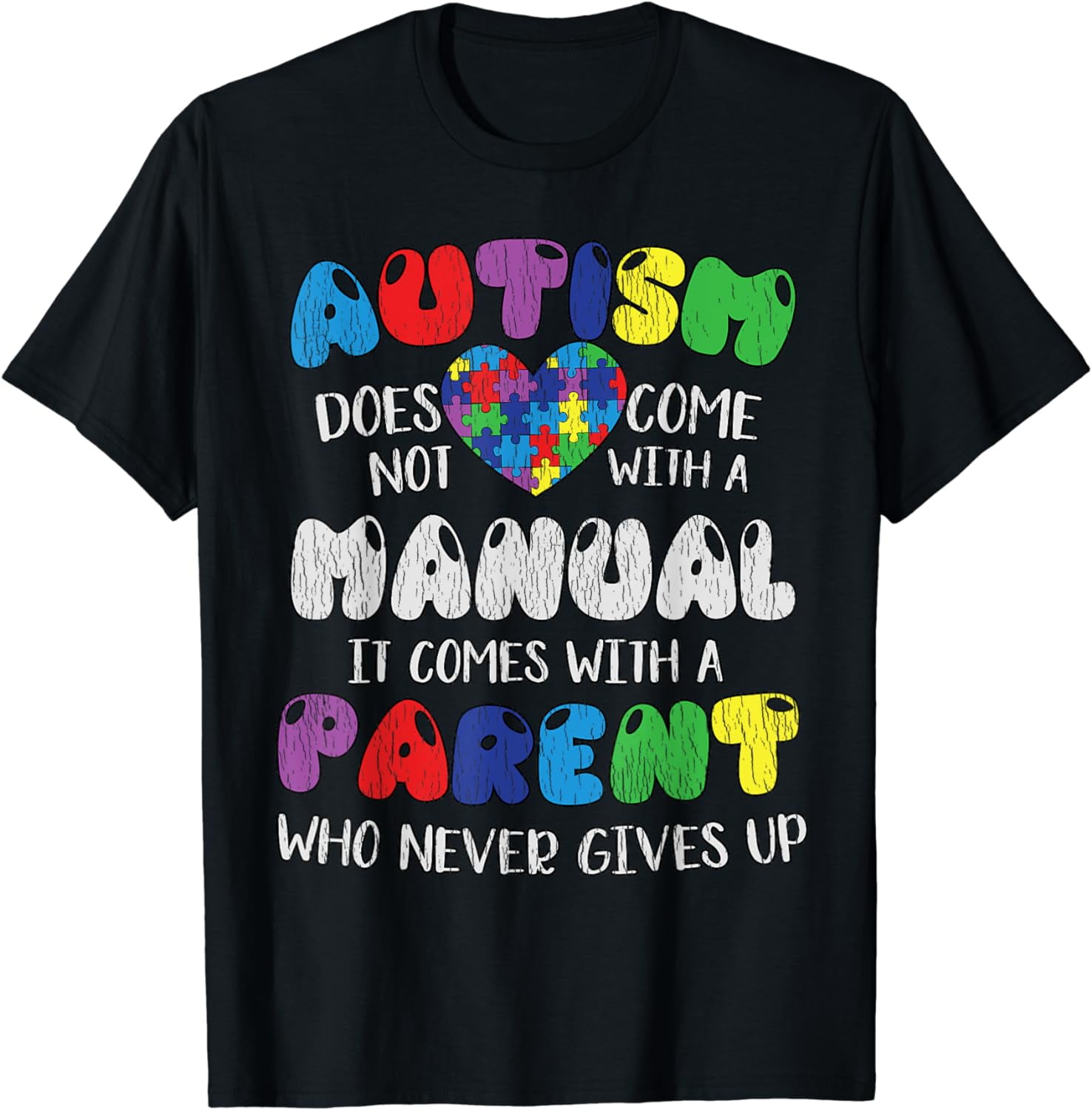 Autism Manual Parents Mom Dad Autistic Kids Autism Awareness T-Shirt ...