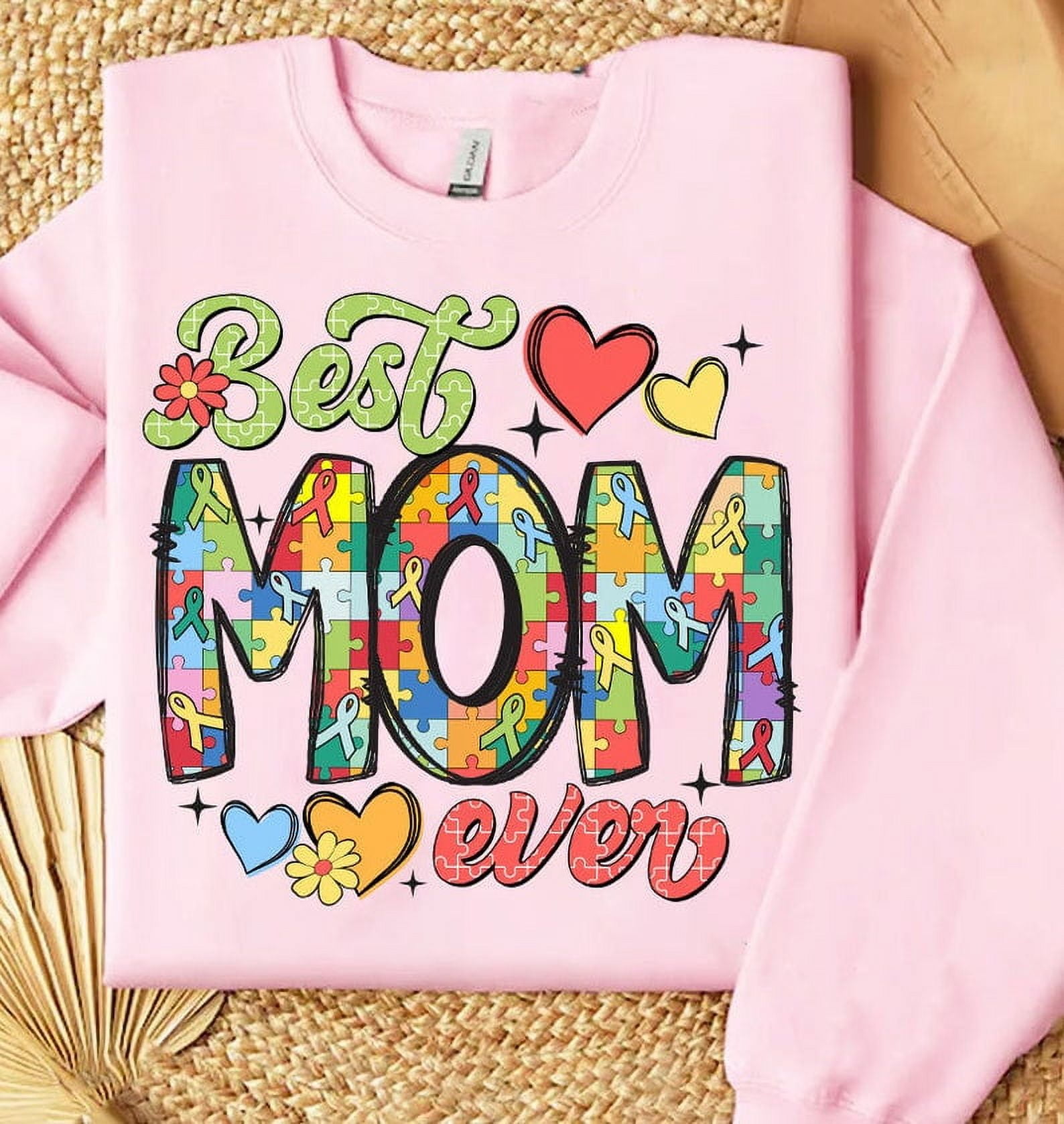Autism Mom Autism Mom Faux Sequin Best Mom Ever Autism faux sequin ...