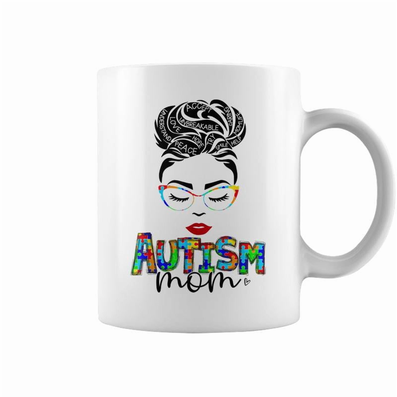 Autism Mom Child Messy Bun Awareness April And Mothers Day C - Walmart.com