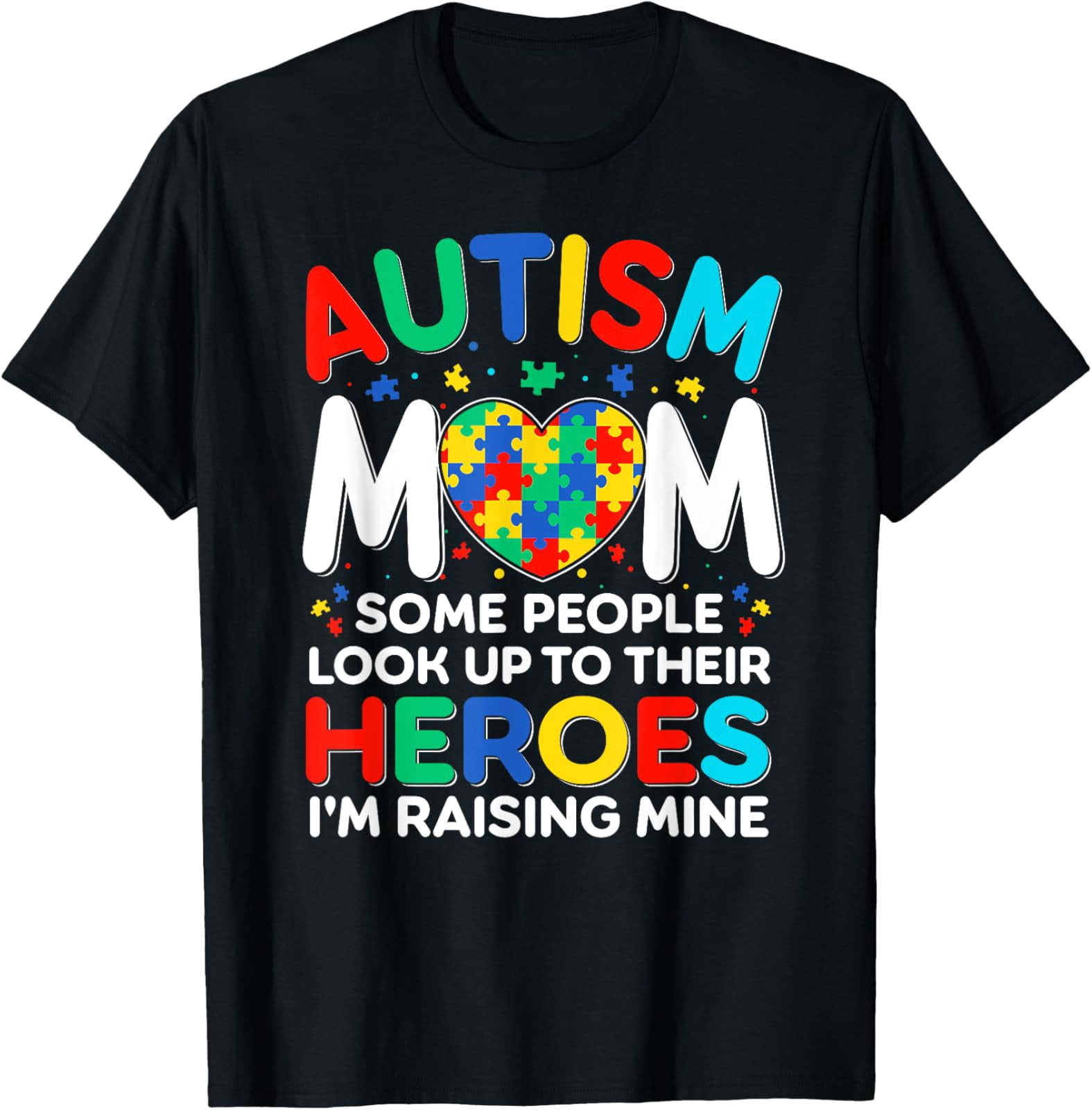 Autism Mom Raising Heros Autism Awareness Be Kind Womens T-Shirt ...