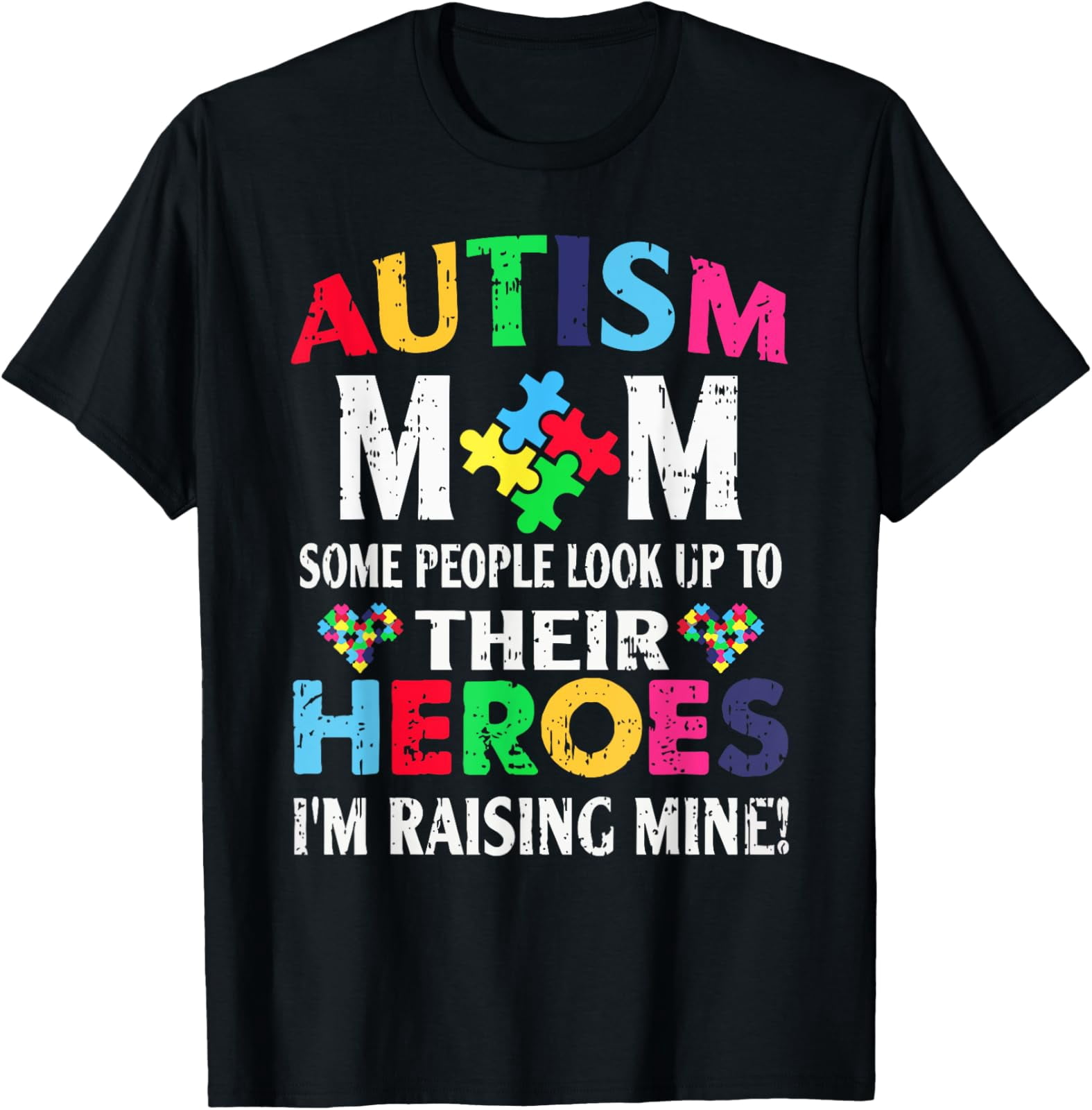 Autism Mom Raising Heros Autism Awareness Be Kind Womens T-Shirt ...