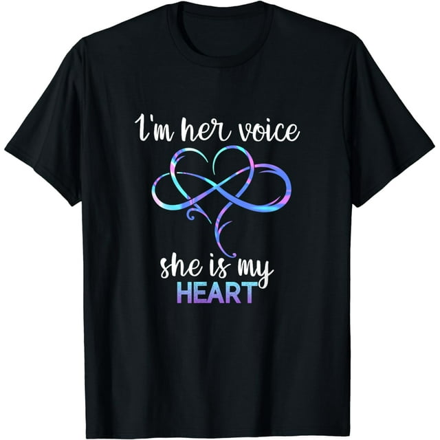 Autism Mom She is My Heart Infinity Symbol Aspie Spectrum T-Shirt ...