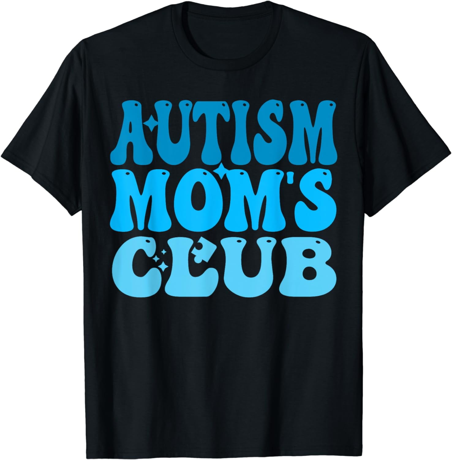 Autism Moms Club Groovy Mother's day 2024 Funny Creative Graphic T ...
