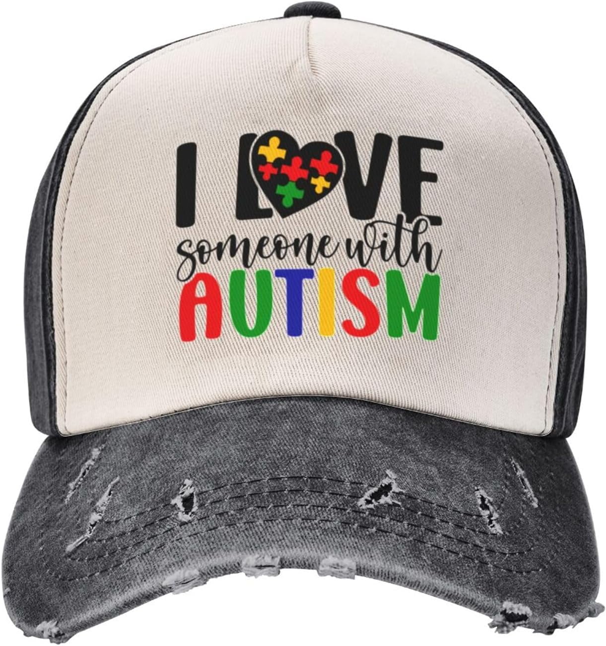Autism Month Trucker Hat – I Love Someone With Autism Red Baseball Cap ...