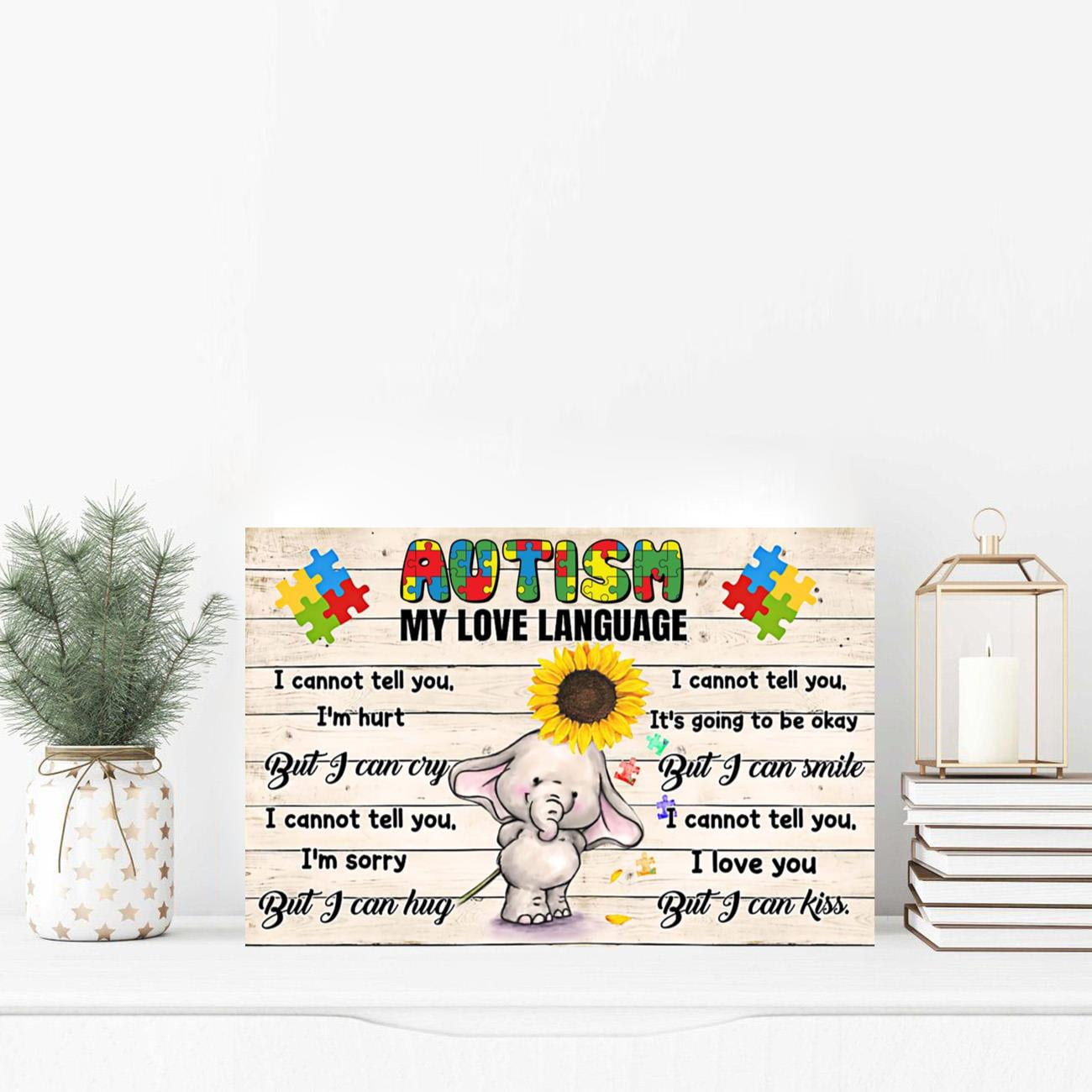 Autism My Love Language Sunflower Poster Autism Poster 24 x 36 Inch ...