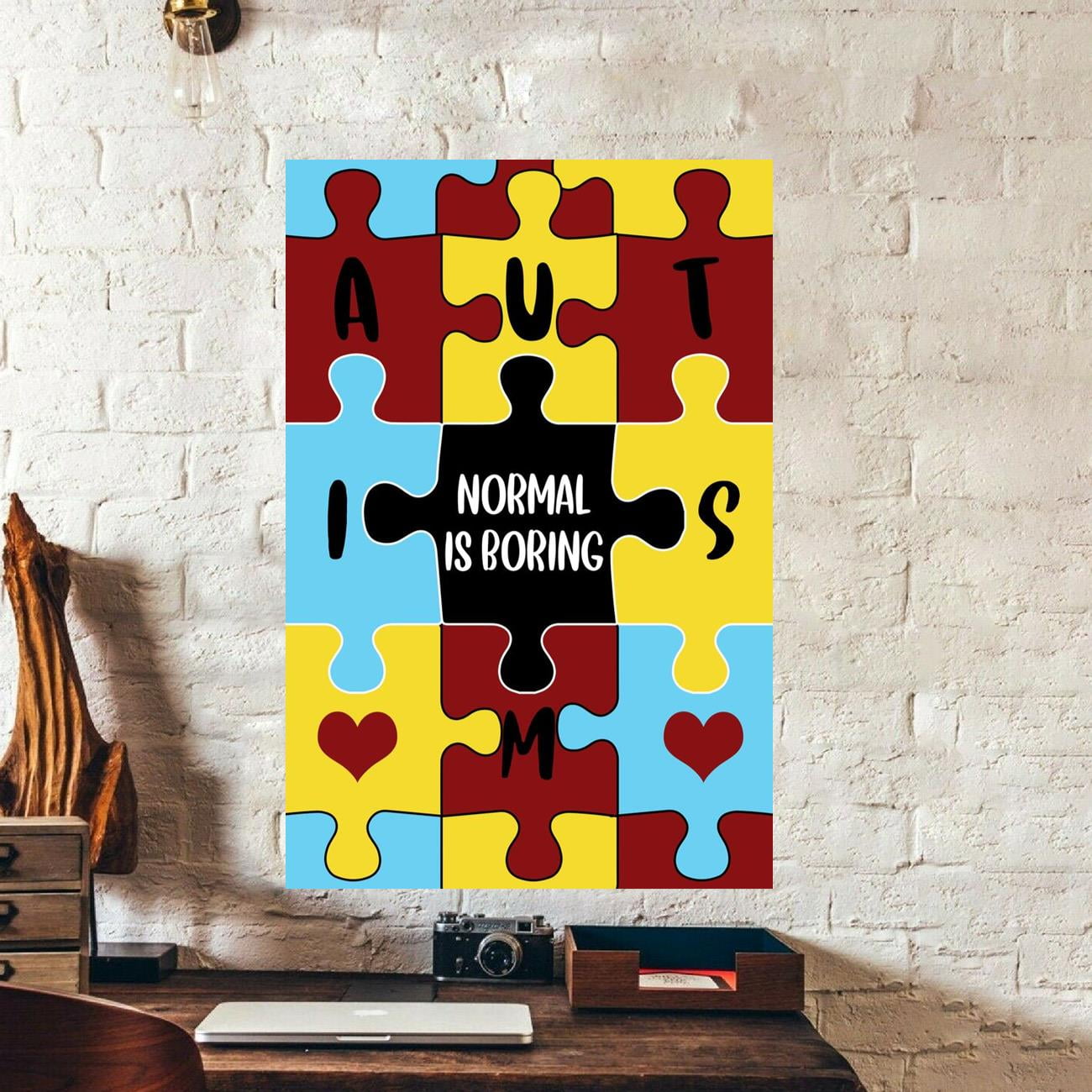 Autism Normal Is Boring Print Poster Autism poster Autism Poster 24 x ...