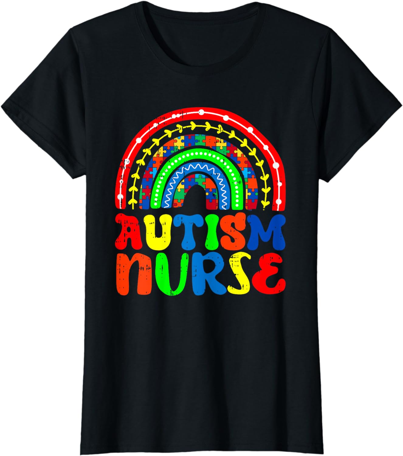 Autism Nurse Awareness Autistic Warrior RN Nursing Women T-Shirt ...