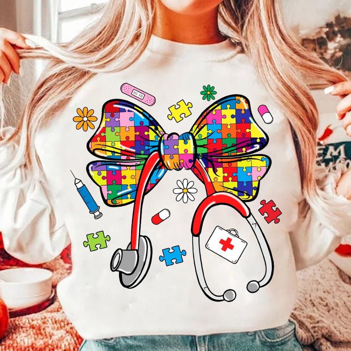 Autism Nurse Coquette, Autism, Autism Awareness Coquette Bow, Nurse ...
