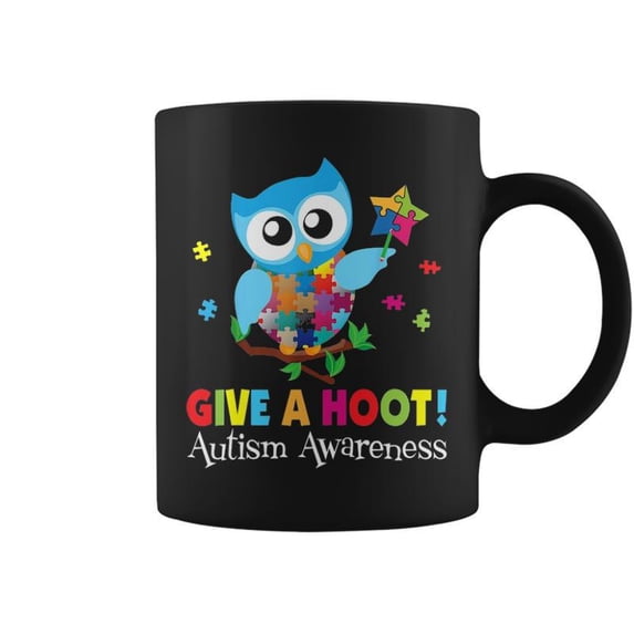 Autism Owl Give A Hoot Autism Awareness Day A Lovely Coffee Mugs ...