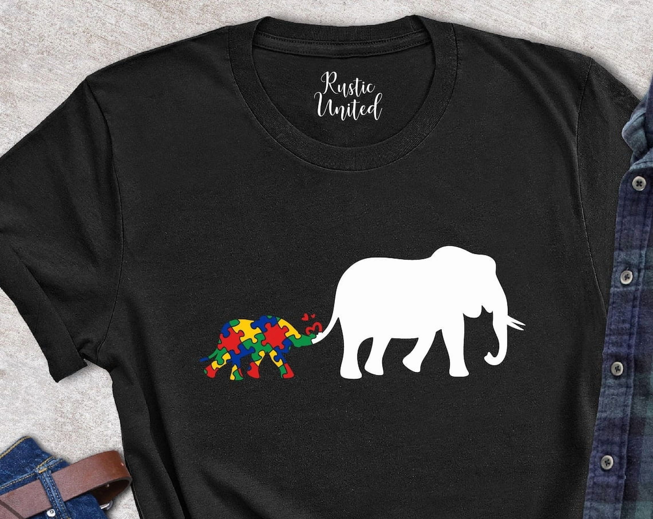 Autism Parent Gift,Elephant Gifts For Mom Dad Shirt,Autism Elephant Tee ...