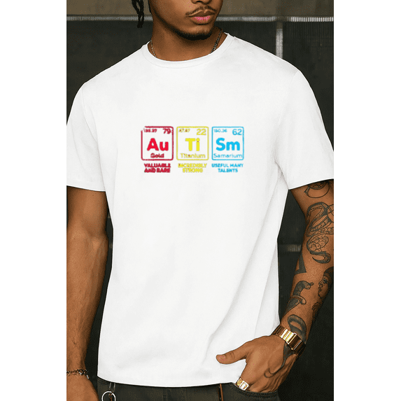 Autism Periodic Table Graphic Supports Neurodiversity Pride Unisex T ...