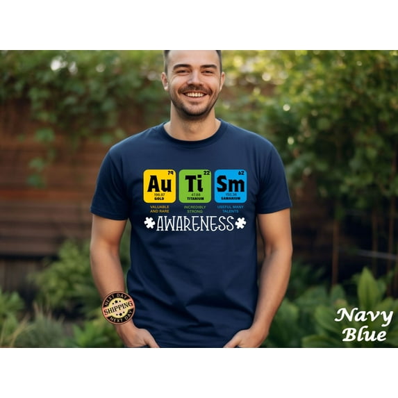 Autism Periodic Table Shirt, Autism Awareness T-Shirt, Autism Support ...