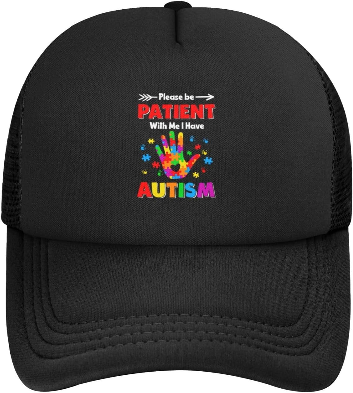 Autism Please Be Patient with Me I Have Autism Mesh Baseball Cap Sun ...