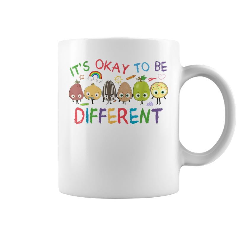 Autism Positives Quote Its Okay To Be Different Preepy Retro Coffee ...