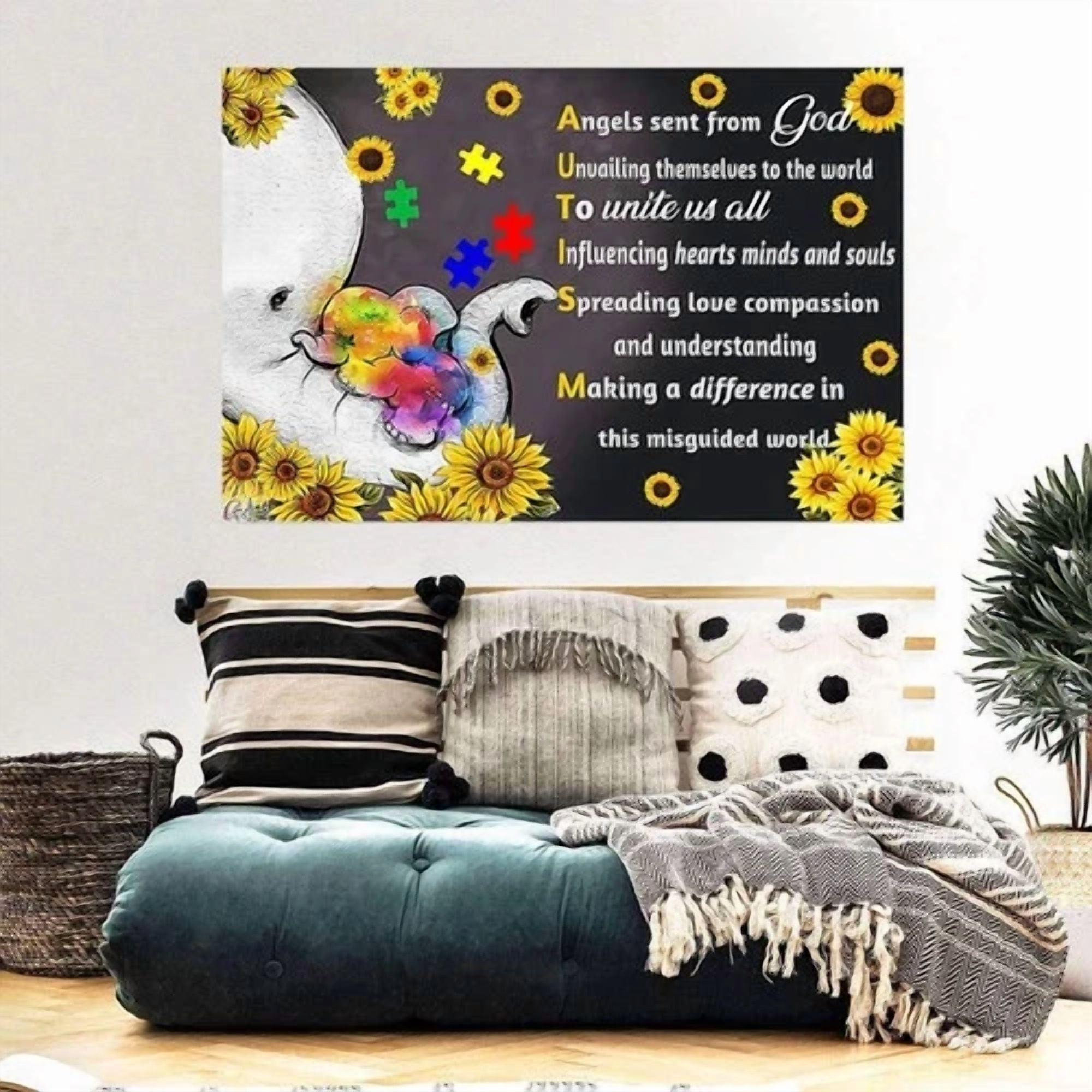 Autism Poster - Angels Sent From God_3491 Art Home Decor Office Wall ...