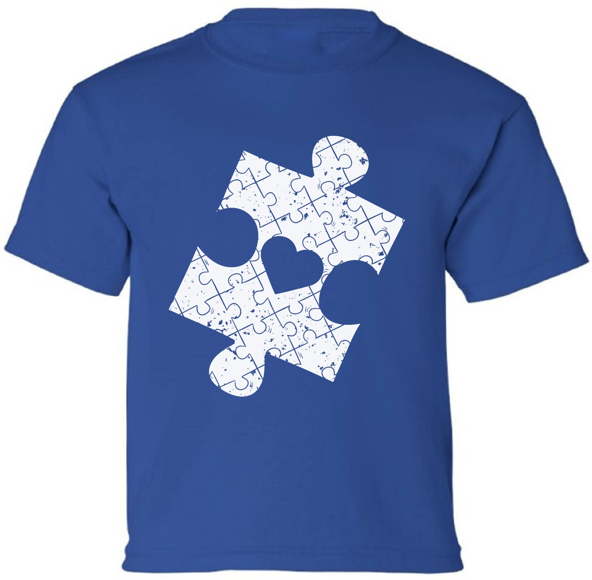 Autism Puzzle Distressed Autism Awareness Youth Shirt XS S M L XL ...