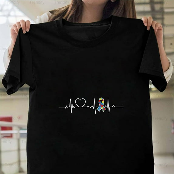 Autism Puzzle Heartbeat Autism Awareness Neurodiversity H12821 T-Shirt ...