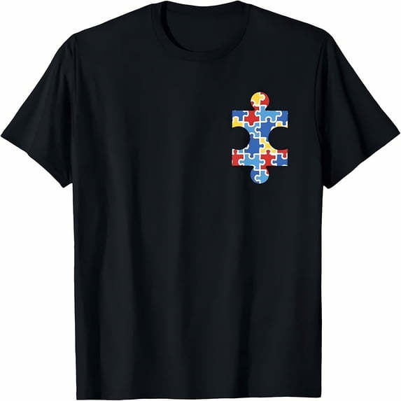Autism Puzzle T-Shirt Minimalist Design For Daily Wear - Walmart.com