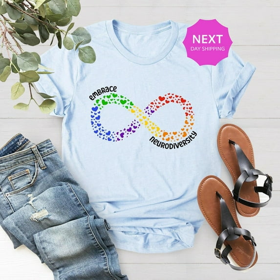 Autism Rainbow Infinity Hearts Symbol Accept Celebrate Autism And ...