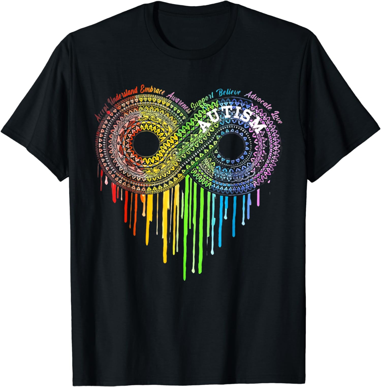Autism Rainbow Infinity Symbol Asd Awareness T-Shirt - Walmart.com