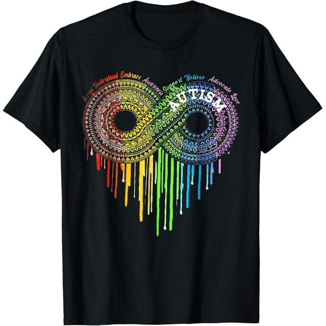 Autism Rainbow Infinity Symbol Asd Awareness T-Shirt - Walmart.com