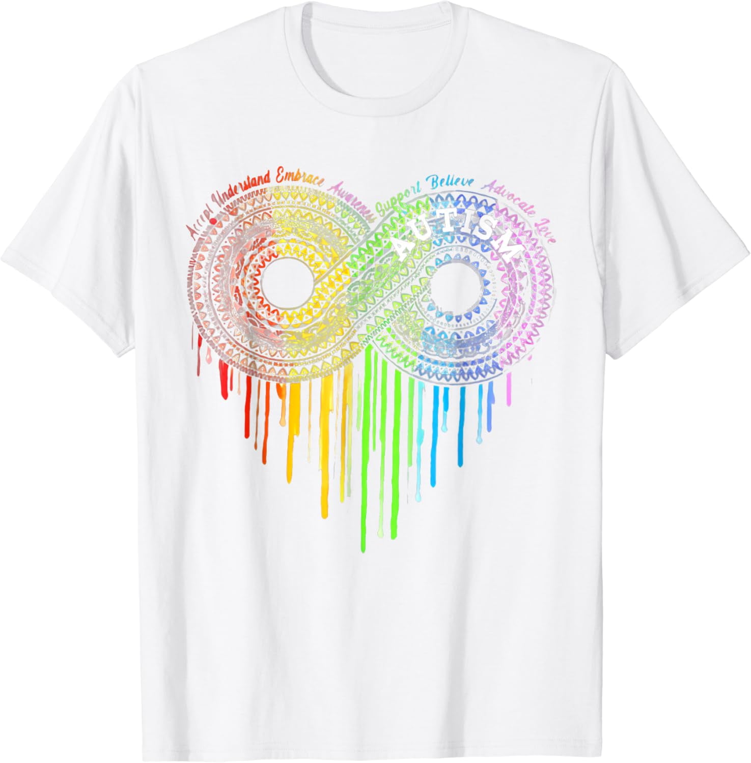 Autism Rainbow Infinity Symbol Asd AwarenessT-Shirt - Walmart.com