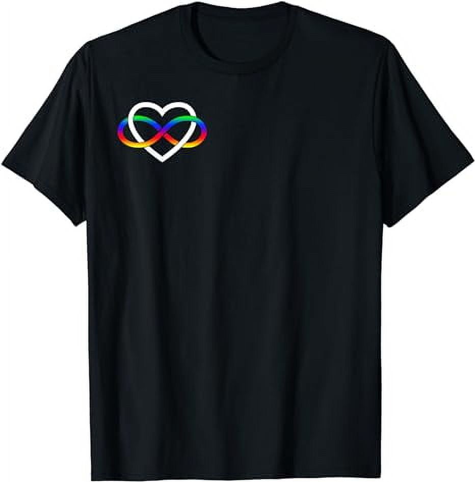 Autism Rainbow Infinity Symbol Autism Infinity Heart Simple T-Shirt ...