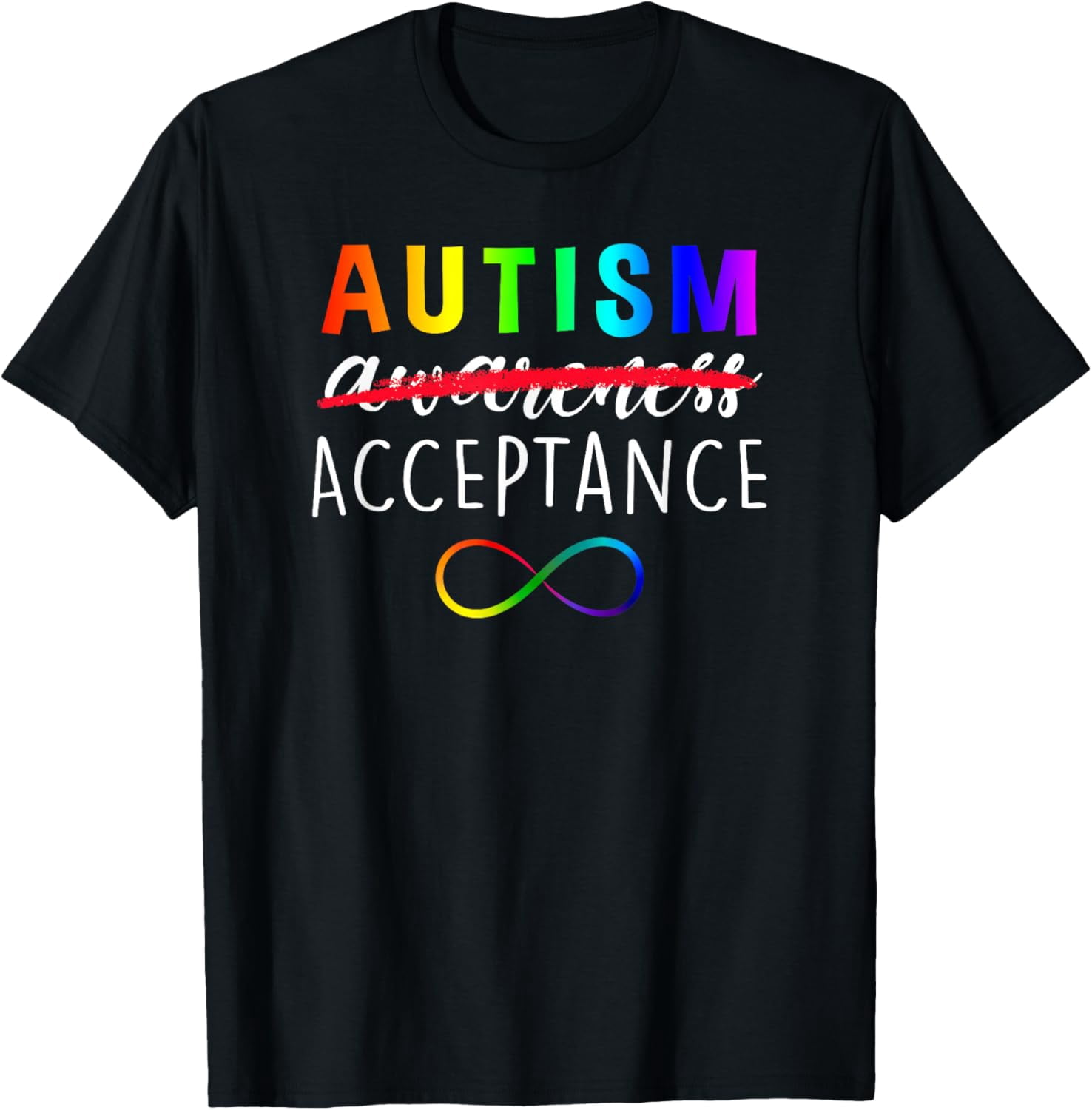 Autism Red Instead Acceptance Not Awareness Mens T-Shirt - Walmart.com