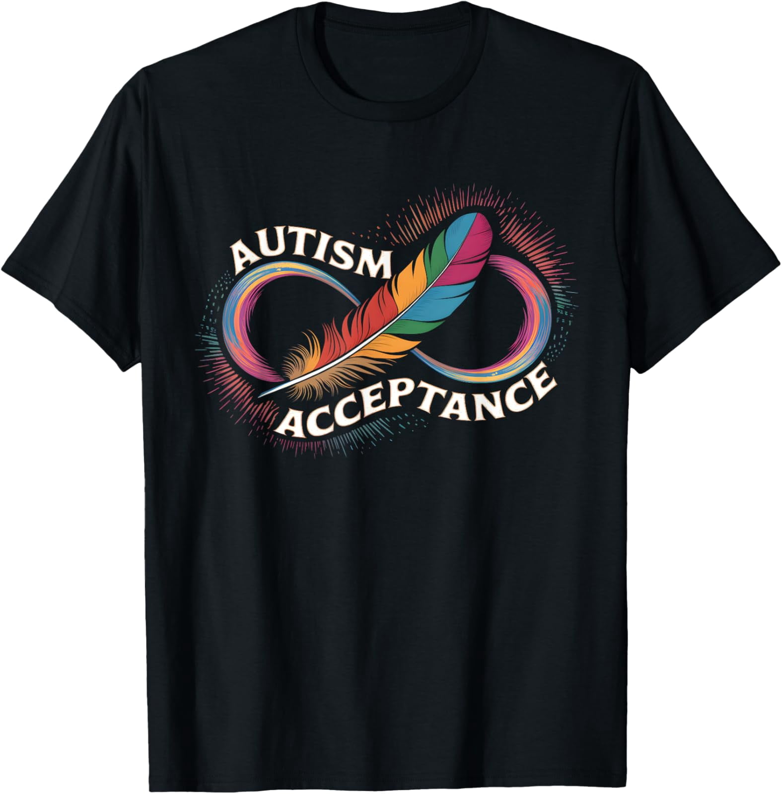 Autism Red Instead Infinity Symbol Autistic Acceptance T-Shirt ...